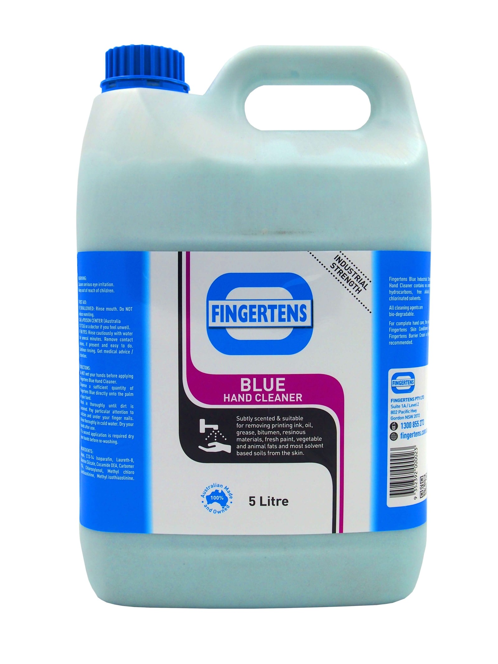 Fingertens Blue Heavy Duty Hand Cleaner | 5 Litre Bottle