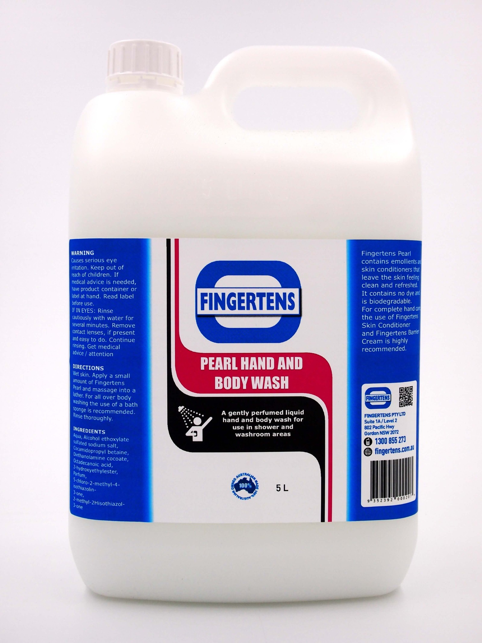 Fingertens Pearl Hand & Body Wash | 5 Litre