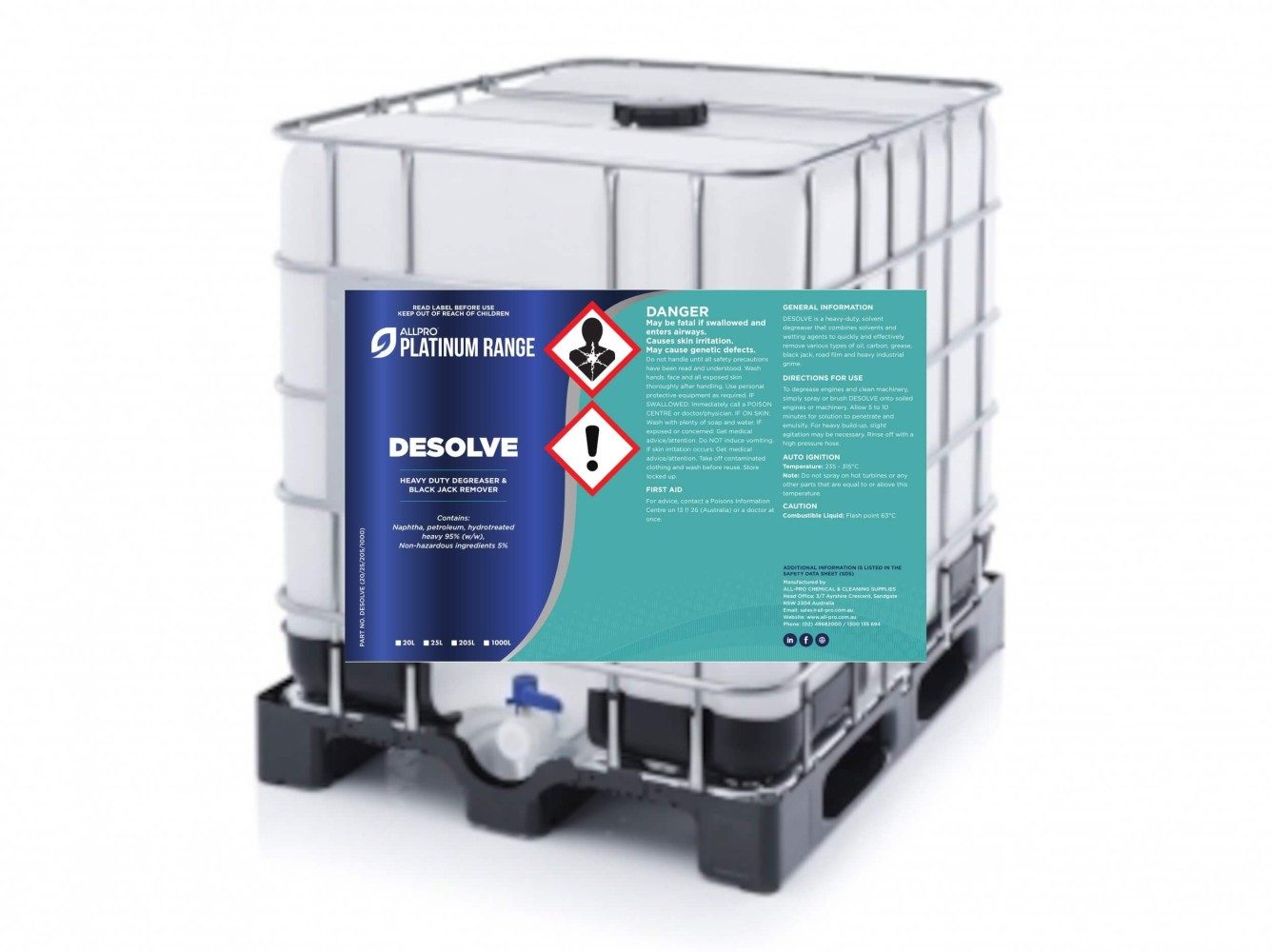 DESOLVE Solvent Based Degreaser 20 Litre Drum